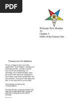 OES Initiation Ritual Guide 1973 | PDF