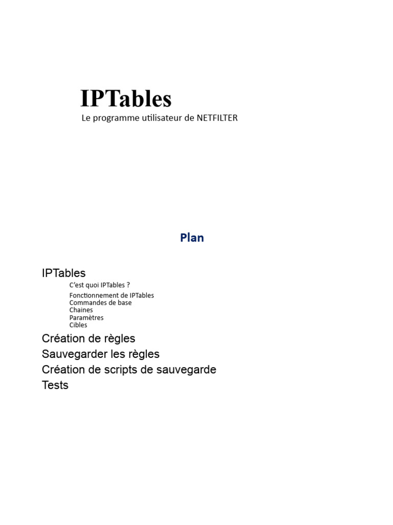 Ip Tables | PDF | Télécommunications | l'Internet
