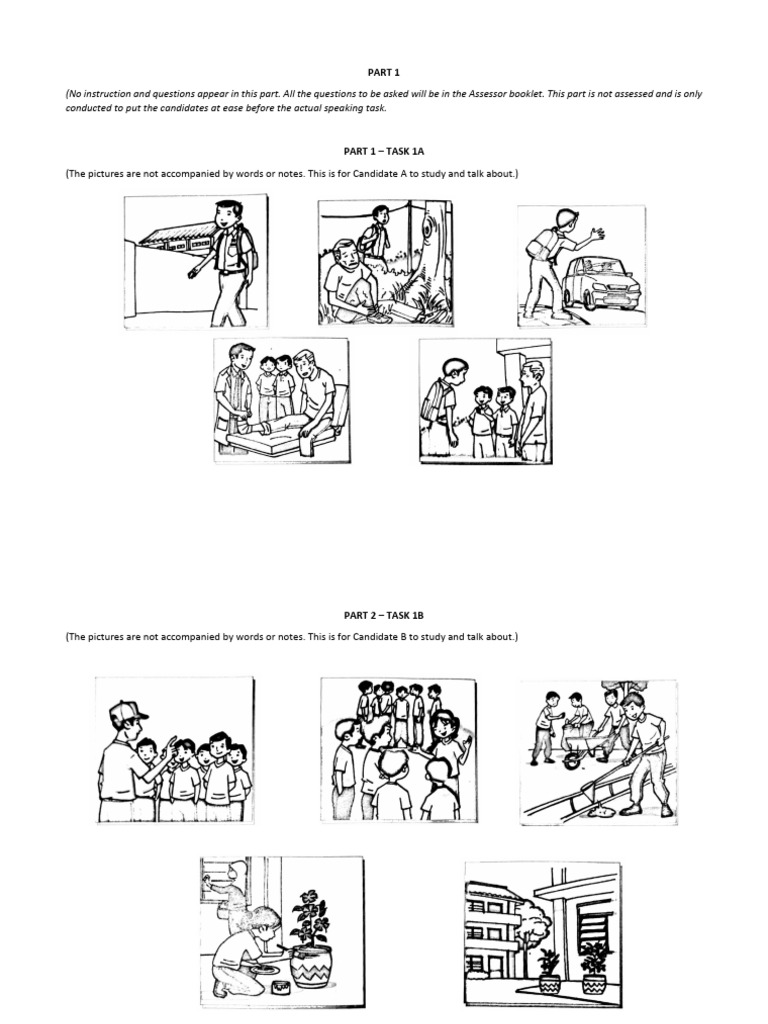 PT3 Speaking Test Picture Guide | PDF