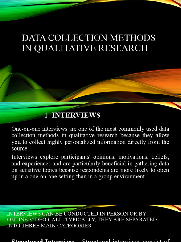 Data Collection Methods in Qualitative Research | PDF | Focus Group ...