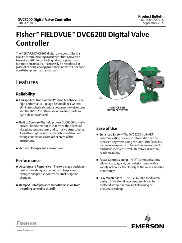 FieldVue DVC6200 Bulletin | PDF | Actuator | Instrumentation