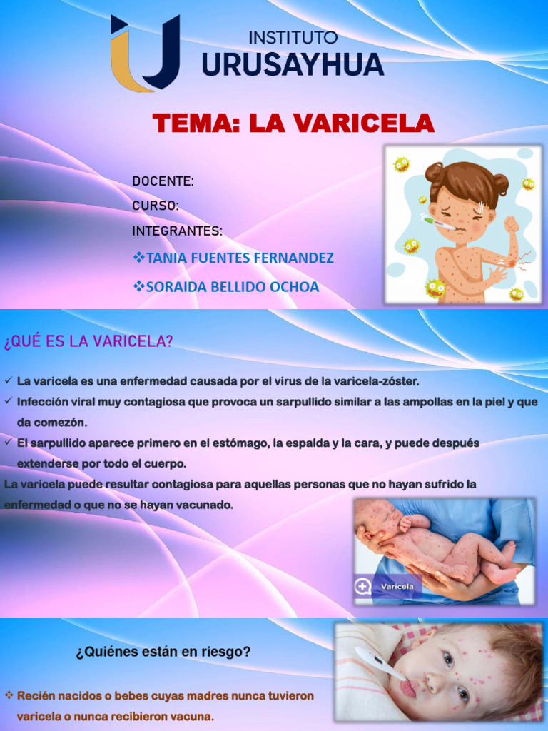 Varicela: Síntomas, Riesgos y Tratamiento | PDF | Ciencias de la Salud ...