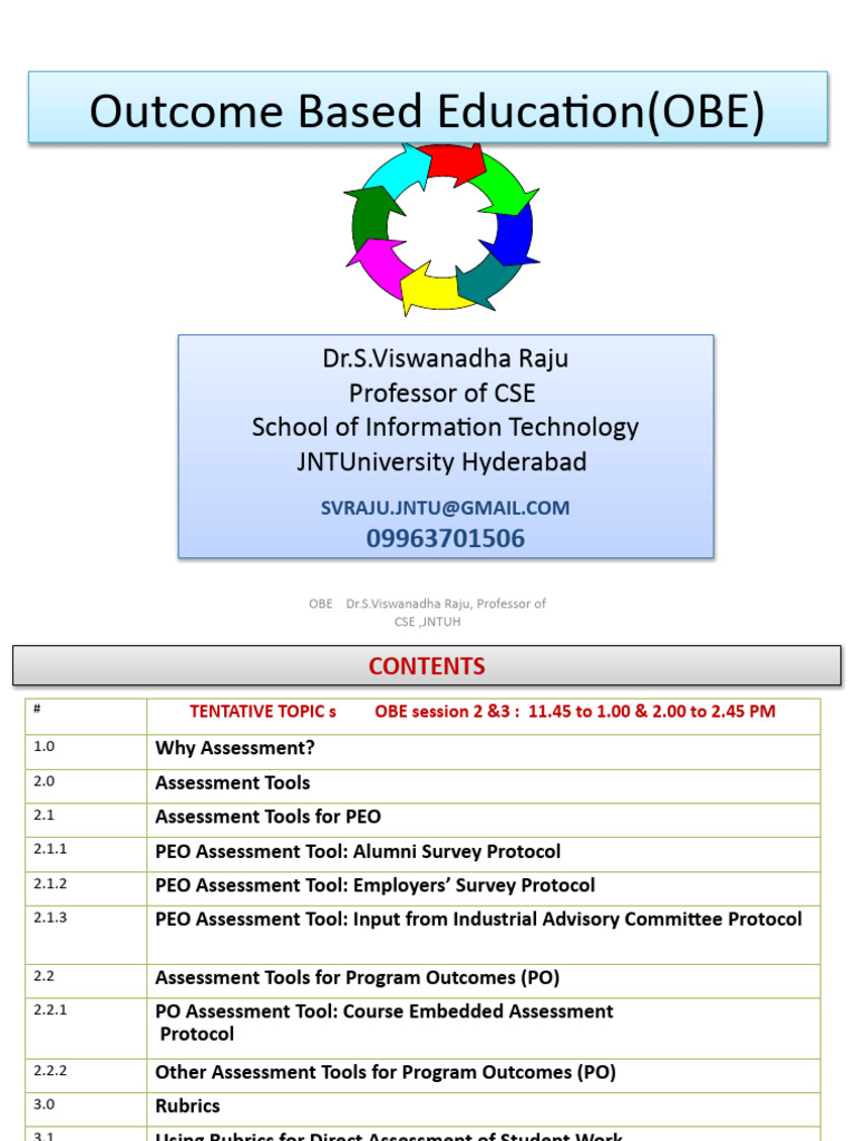 Assesment Tools Outcome Based Education Obe | PDF | Rubric (Academic ...