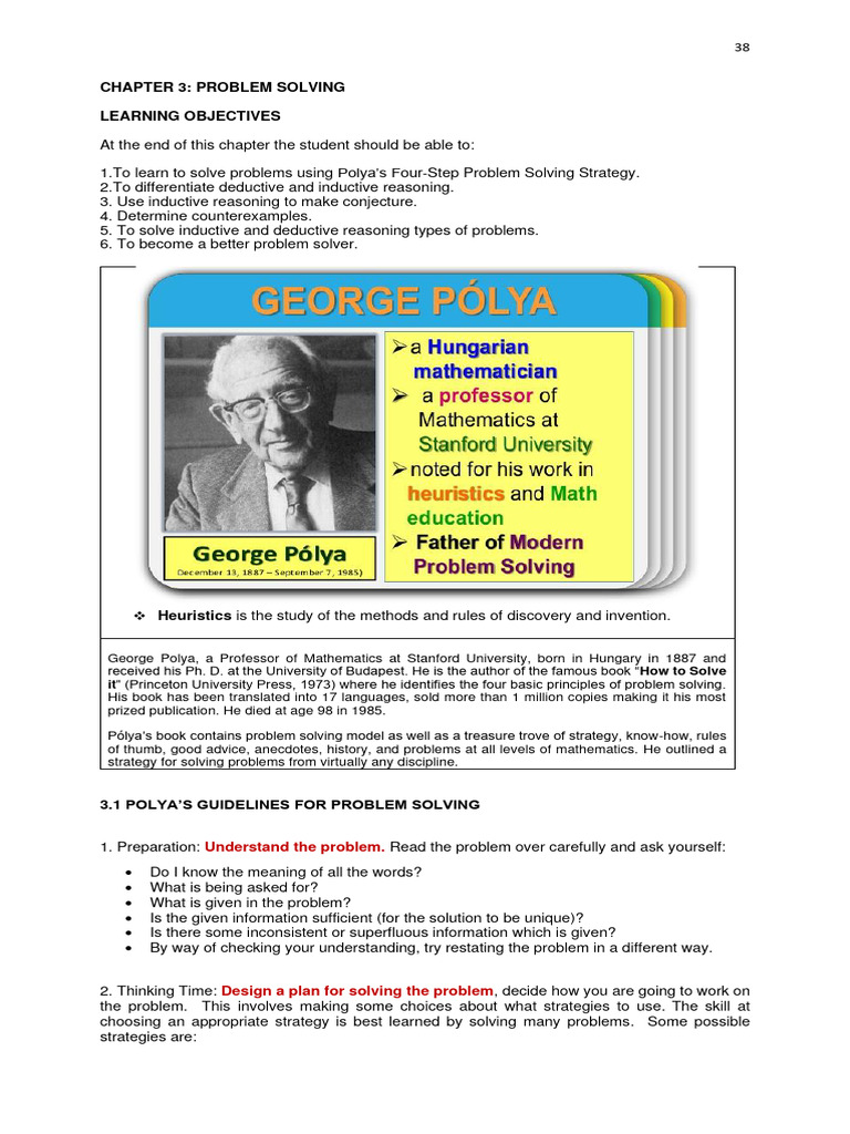 Chapter 3 Problem Solving Editted | PDF | Deductive Reasoning | Argument