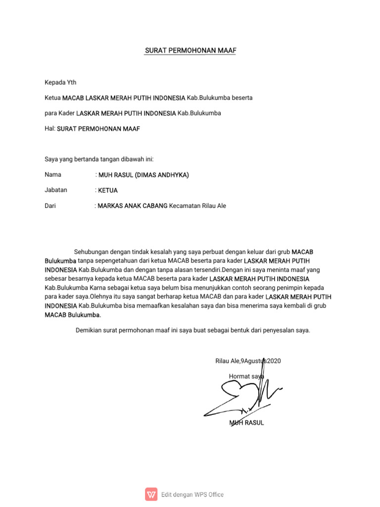 SURAT PERM-WPS Office | PDF