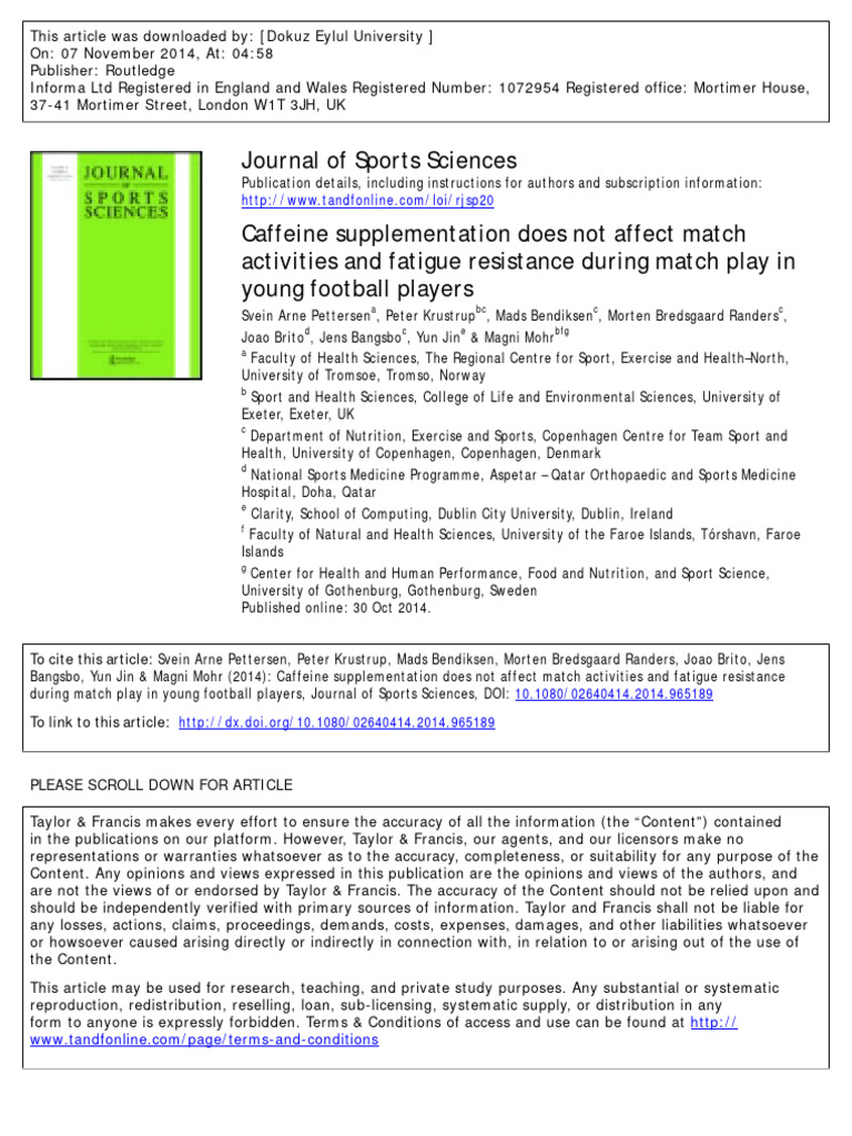 Pettersen Et Al. - 2014 - Caffeine Supplementation Does Not Affect ... Pettersen Et Al. - 2014 - Caffeine Supplementation Does Not Affect ...