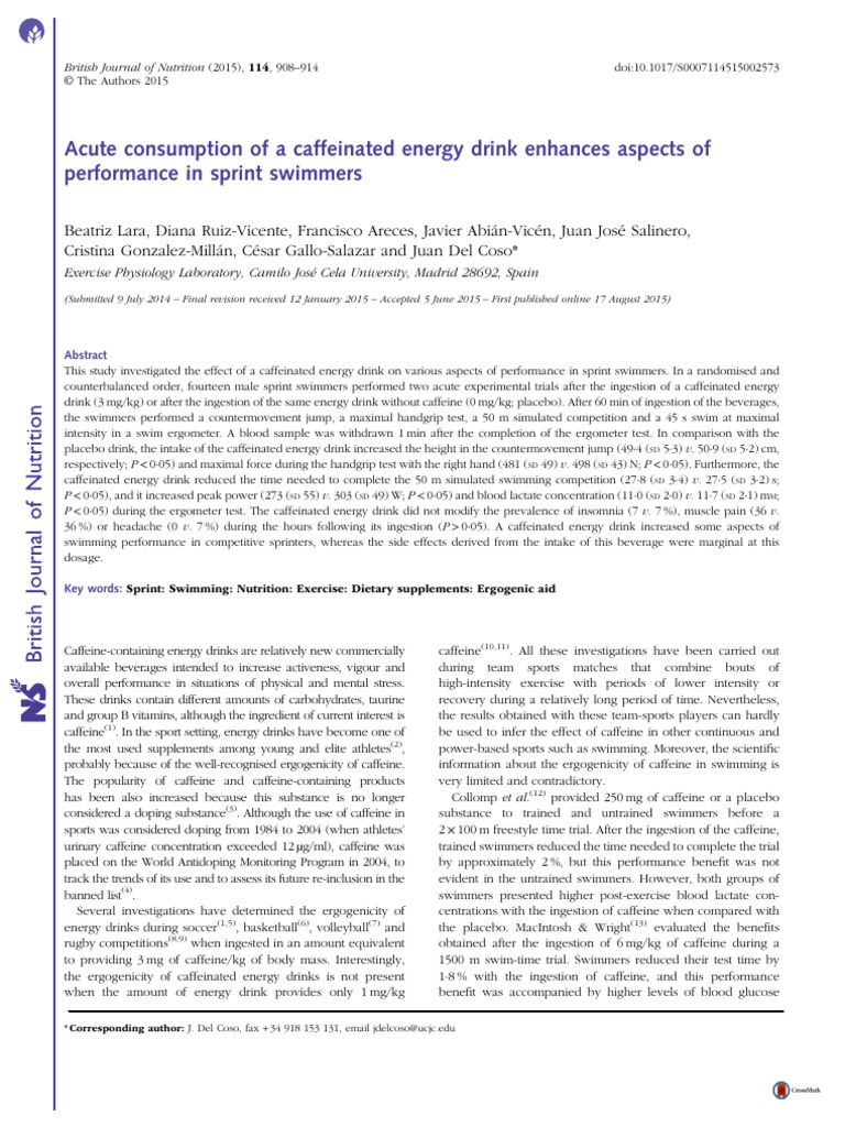 Lara Et Al. - 2015 - Acute Consumption of A Caffeinated Energy Drink Enhances Aspects of ...