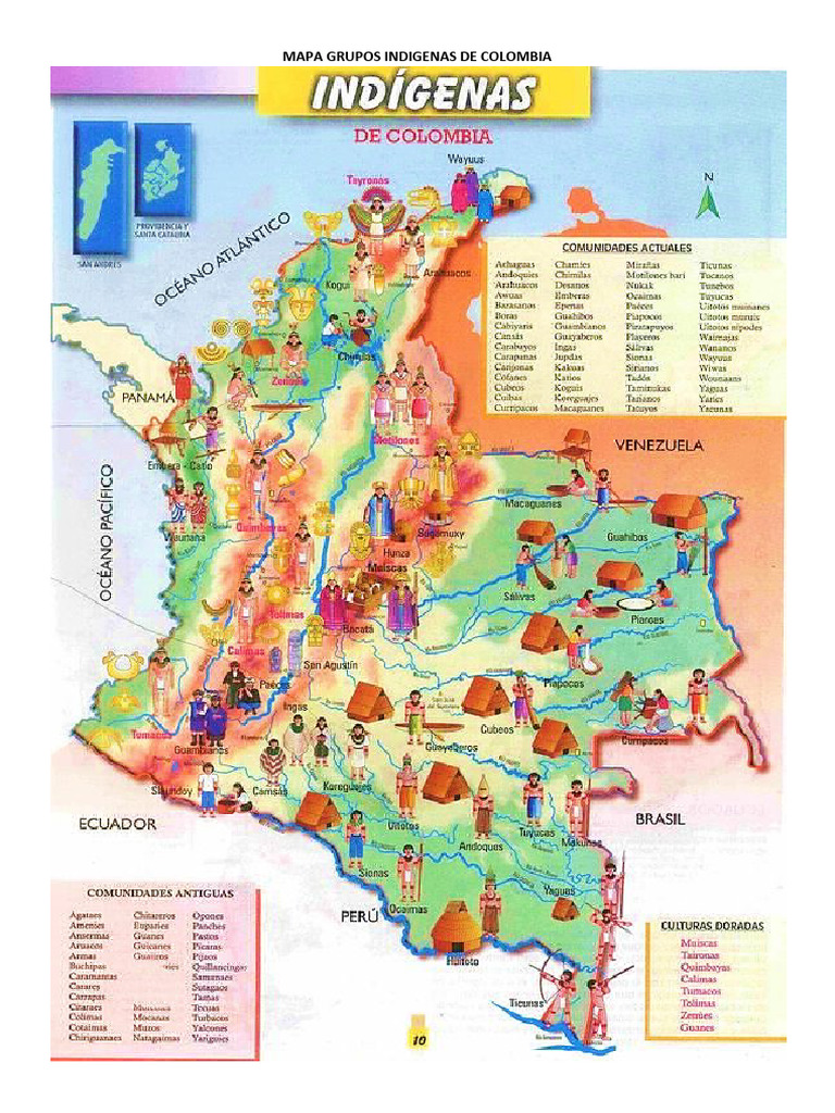 Mapa Grupos Indigenas de Colombia | PDF