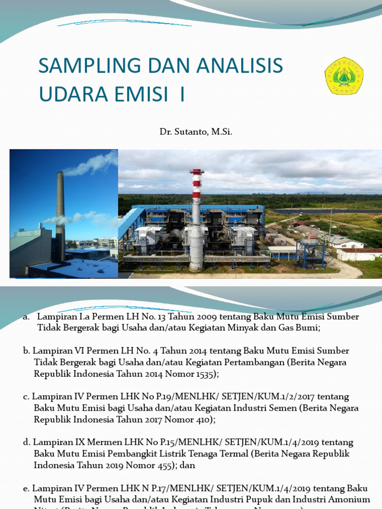 Sampling Udara Emisi I | PDF