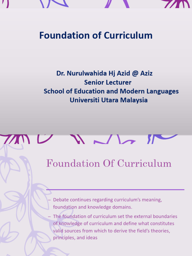 Unit 2 Foundation of Curriculum | PDF | Curriculum | Knowledge