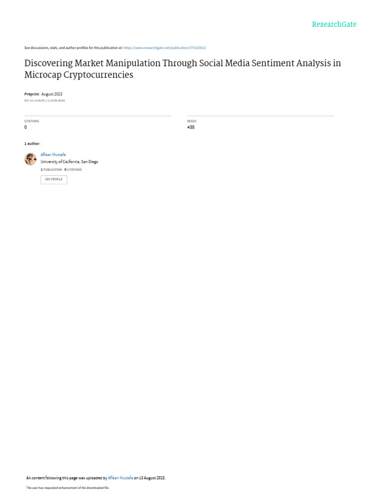 Discovering Market Manipulation Through Social Media Sentiment ...