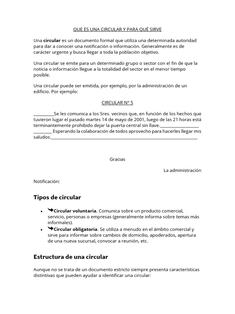Que Es Una Circular | PDF