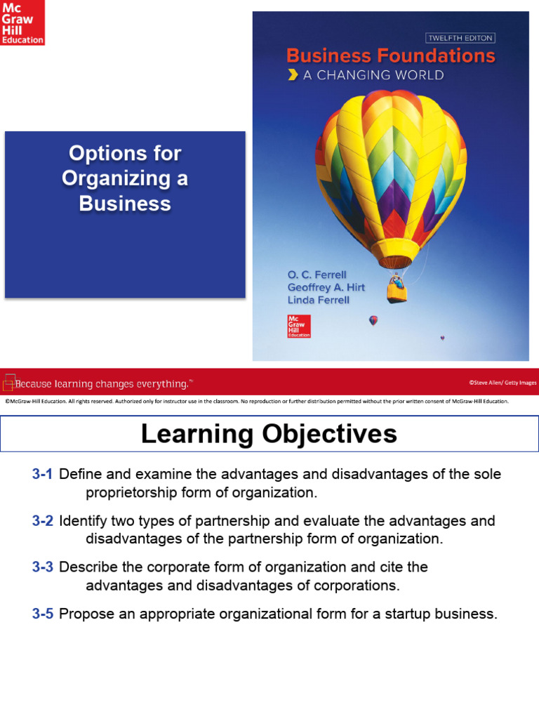 Business Organization Structures Explained | PDF | Partnership ...