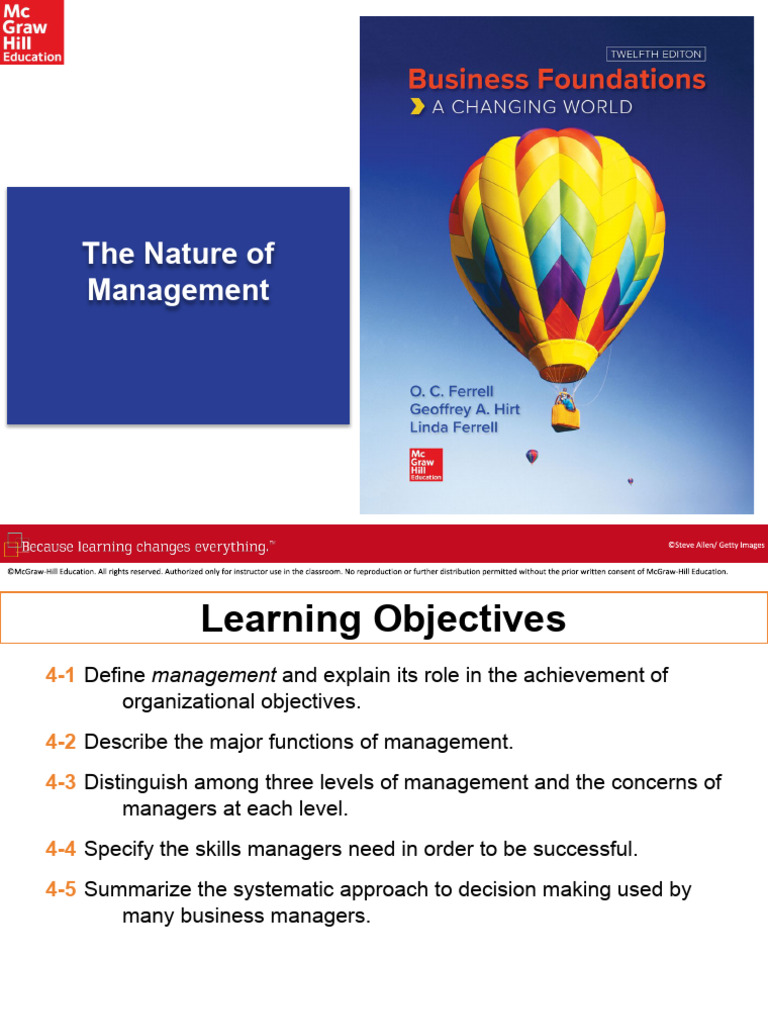 Topic 4 The Nature of Management | PDF | Leadership | Empowerment