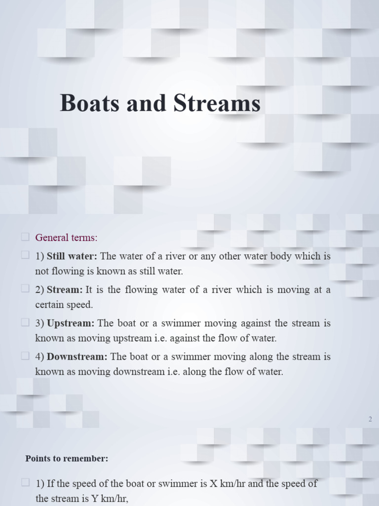 Boats and Stream | PDF | Speed | River