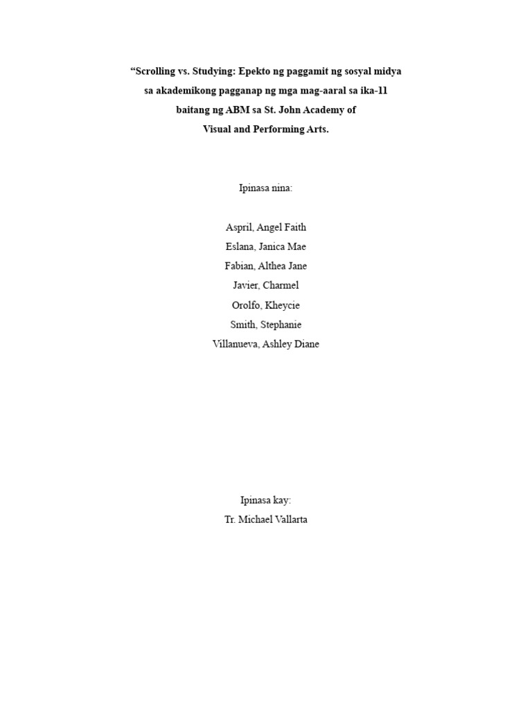 Imrad Ikatlong Pangkat PPTP | PDF