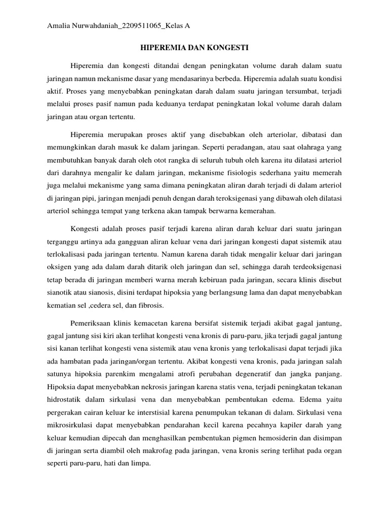 Amalia Nurwahdaniah - 2209511065 - A - Hipermia Dan Kongesti | PDF ...