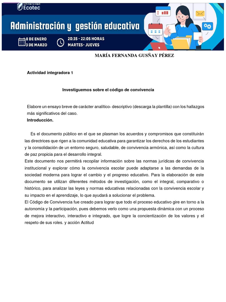 Actividad Integradora | PDF | Escuelas | Resiliencia psicológica