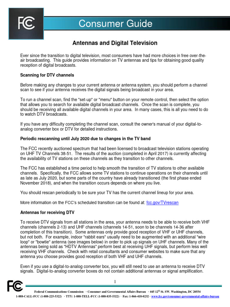 Antennas and Digital Television | PDF | Digital Television | Television