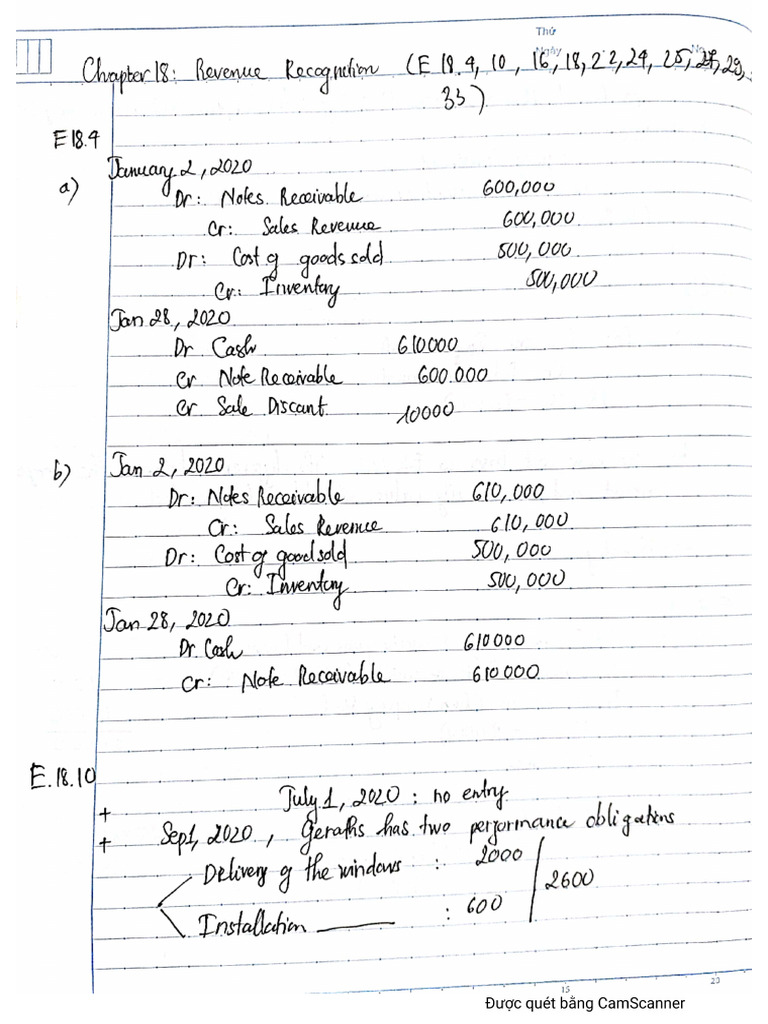 Chapter 18 Revenue Recognition | PDF