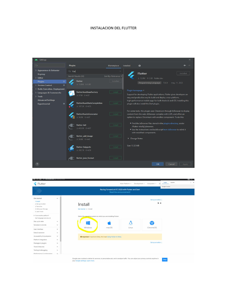 INSTALACION DEL FLUTTER Comp | PDF