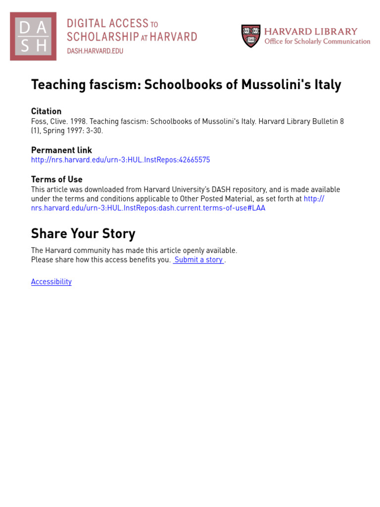 Teaching fascism_ Schoolbooks of Mussolini's Italy | PDF | Benito ...