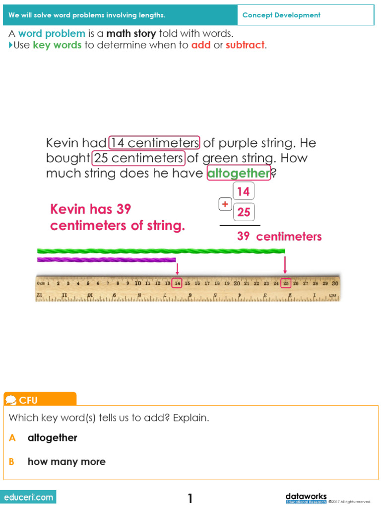 Solve Word Problems Involving Lengths (2.MD.5) [1324] Student 08302023 ...