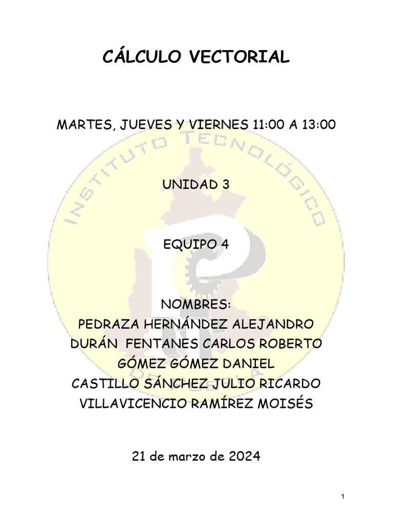 Ensayo Unidad 3 | PDF | Integral | Vector Euclidiano