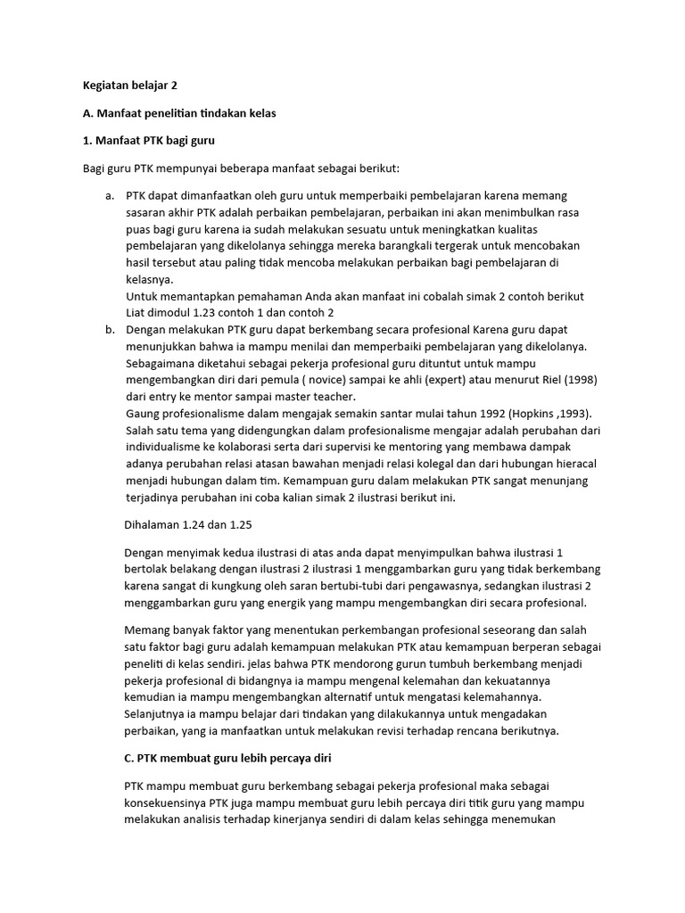 PTK Modul 1 Kegiatan Belajar 2 | PDF | Kesehatan Holistik