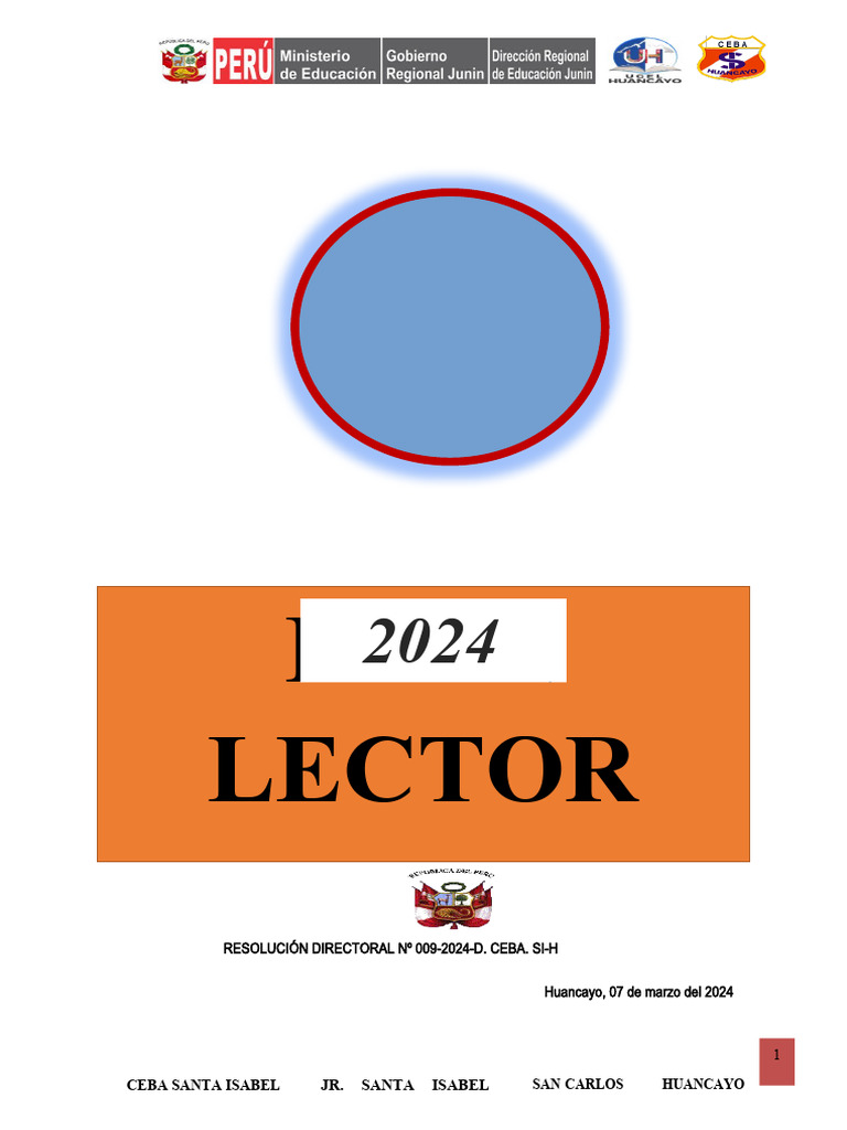 PLAN LECTOR 2024 - Valido - OK | PDF | Plan de estudios | Aprendizaje