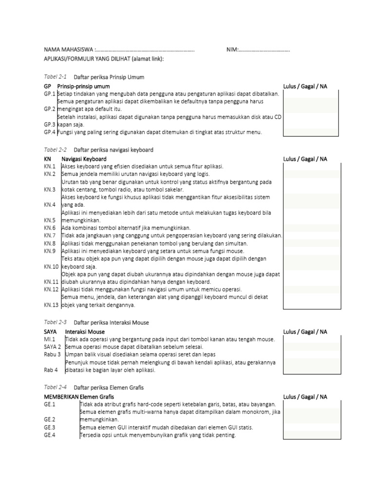 Check List Interface Rke | PDF