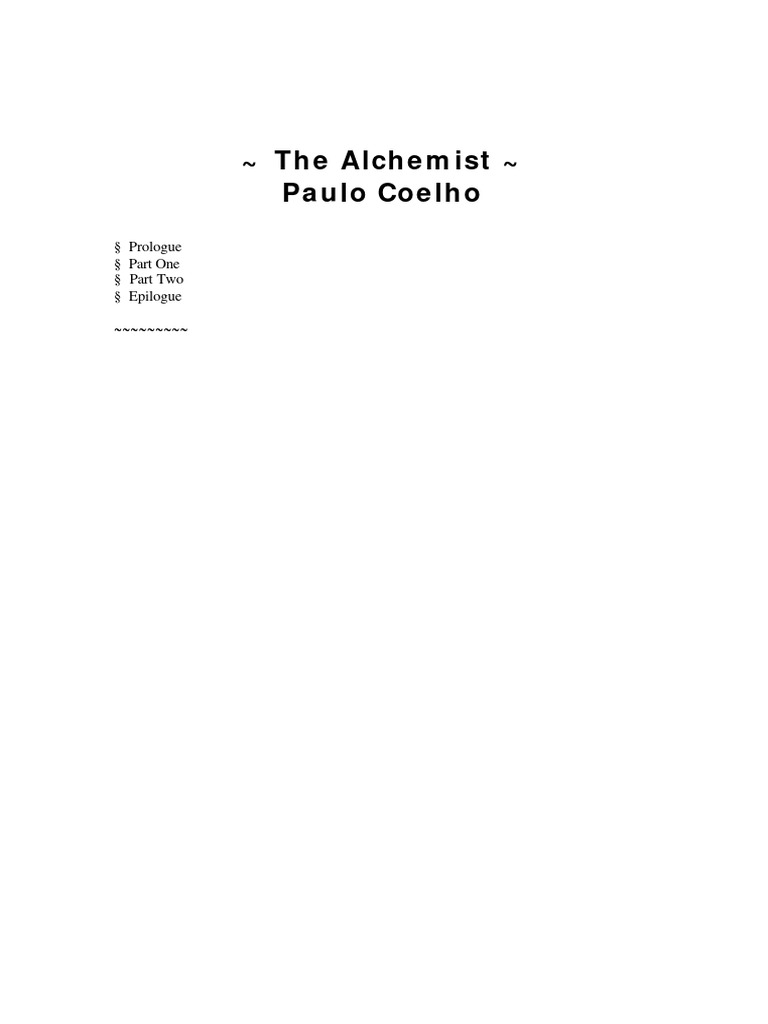 The Alchemist by Paulo Coelho | PDF