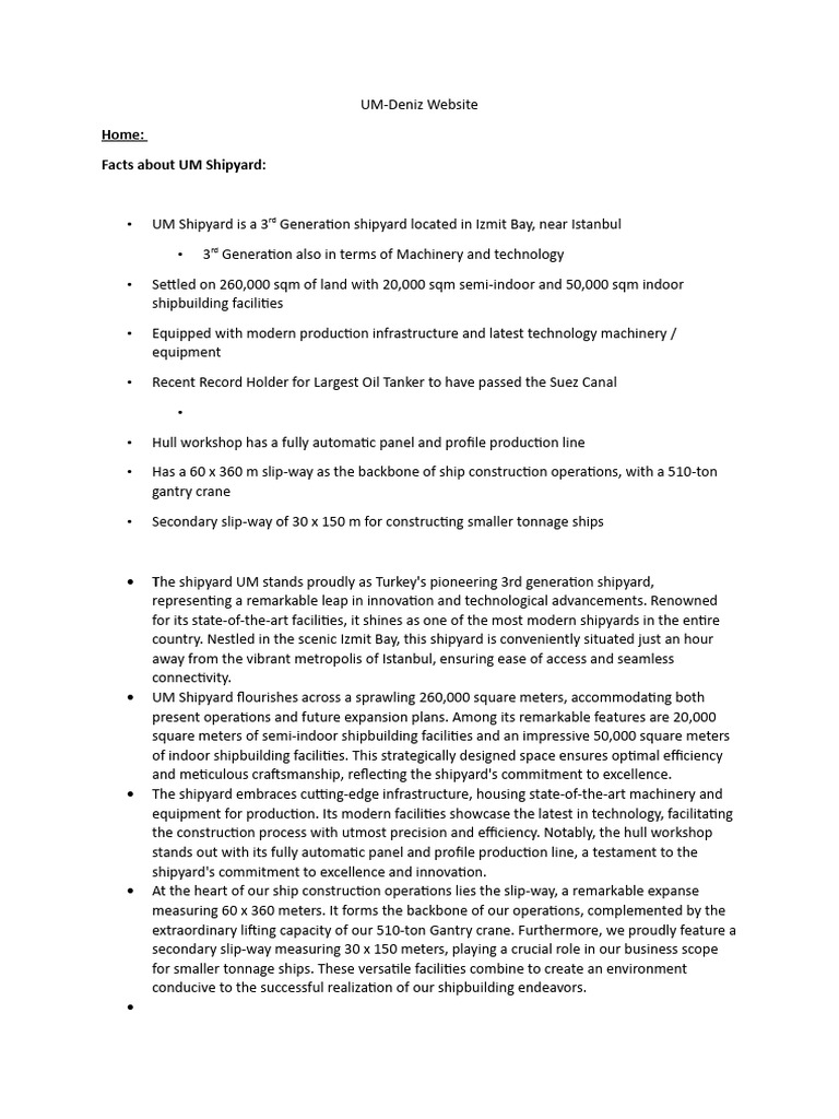 Corner Information Text for Website | PDF | Ships | Shipbuilding