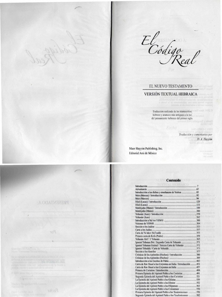 Nuevo Testamento Hebraico | PDF | Augusto | Fariseos