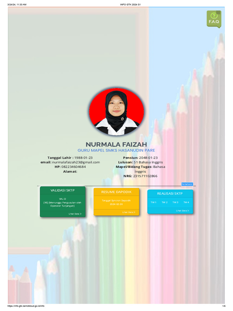 INFO GTK 2024 S1 _ NURMALA FAIZAH | PDF