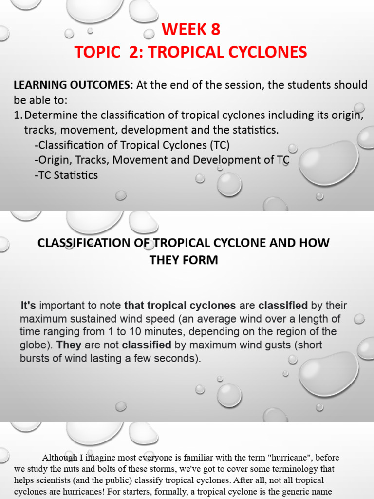Tropical Cyclone Classification Overview | PDF | Tropical Cyclones | Wound