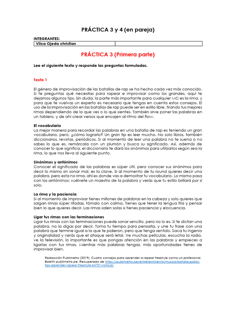PRÁCTICA 3 y 4- 3° SemanaSP (3) | PDF | Alimentos | Obesidad