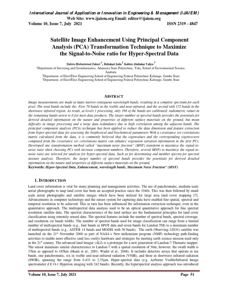 Satellite_Image_Enhancement_Using_Princi | PDF | Principal Component Analysis | Image Resolution