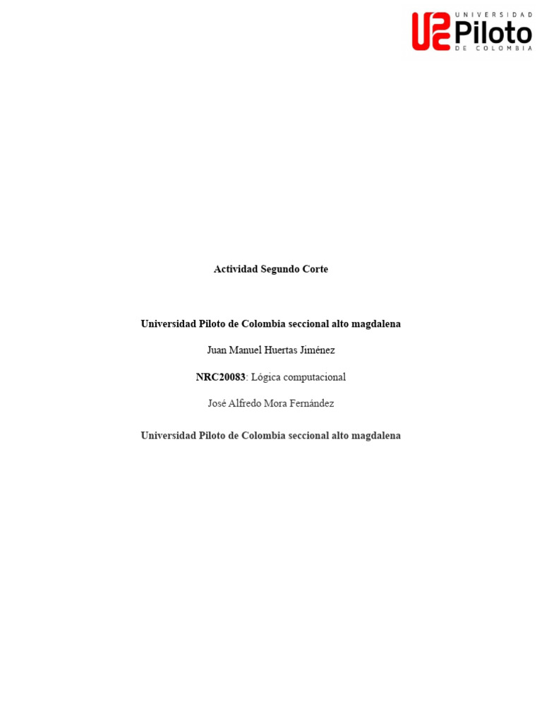 Actividad Segundo Corte Segundo Corte | PDF