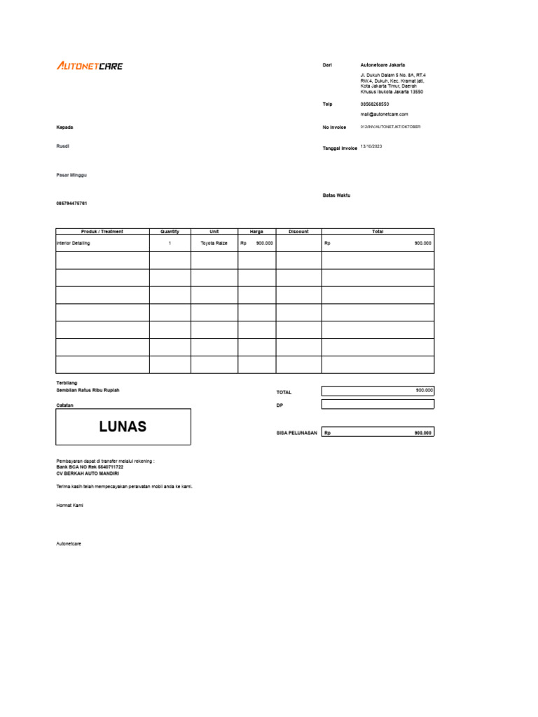 Invoice Pusat | PDF