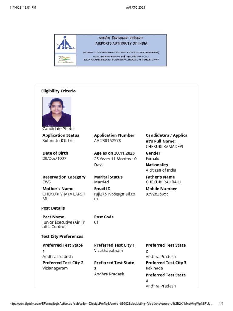 Aai Atc 2023 | PDF | Qualifications | Educational Stages