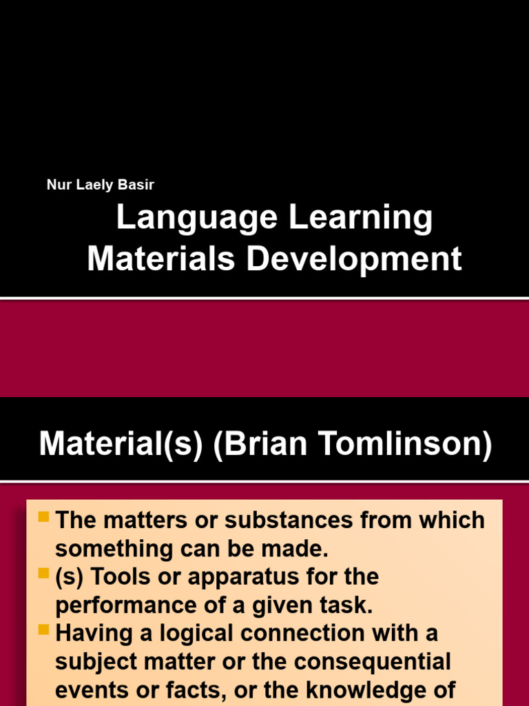 Language Learning Materials Development | PDF | Second Language ... Language Learning Materials Development | PDF | Second Language ...