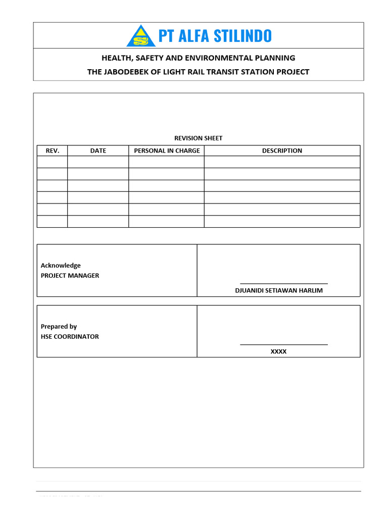Contoh Hse Plan Subcont PDF | PDF