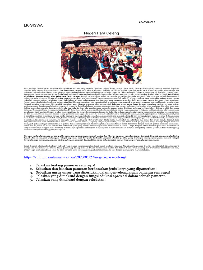 Lampiran 1 LK Siswa | PDF