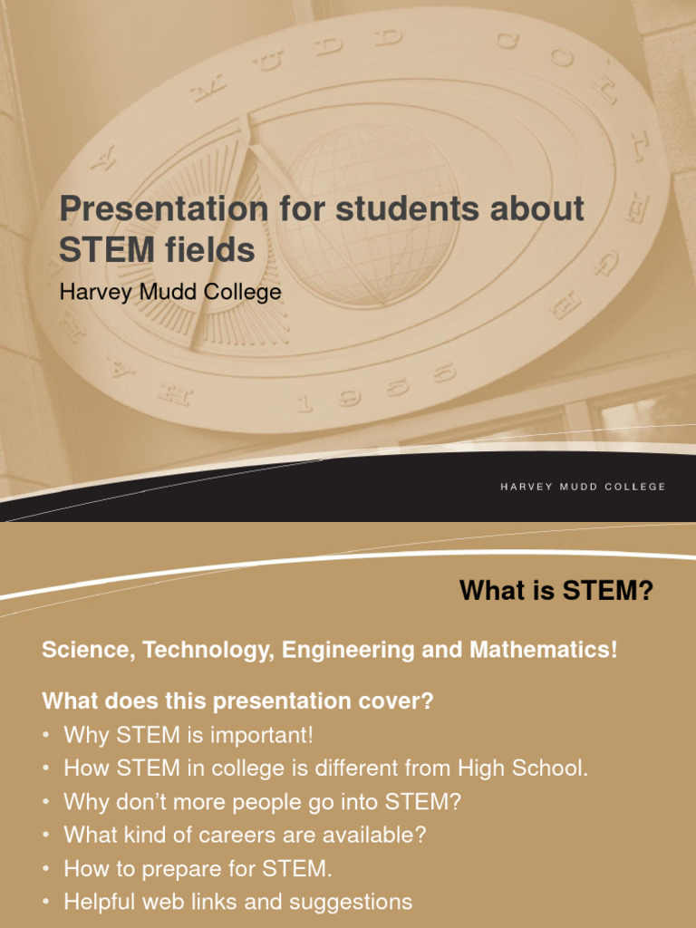 STEM Fields Presentation | PDF | Science, Technology, Engineering, And ...