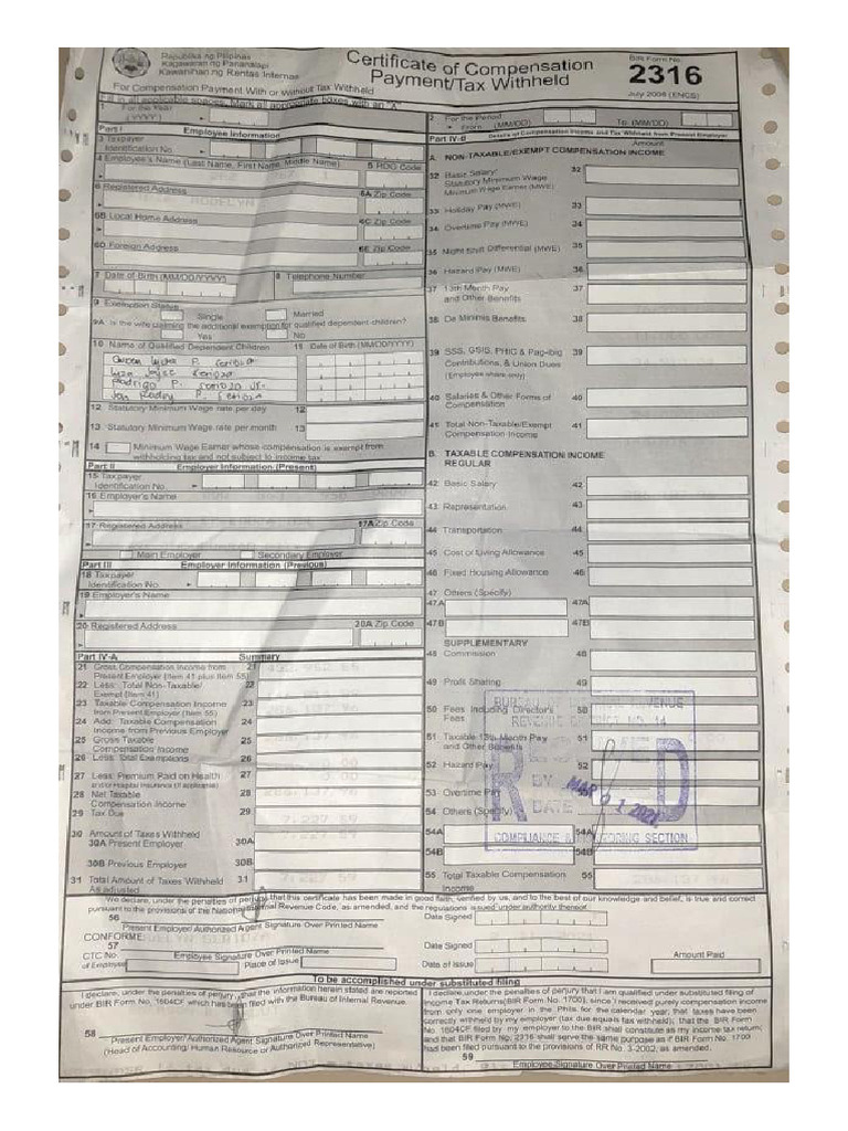 Application Form- Latest ITR | PDF