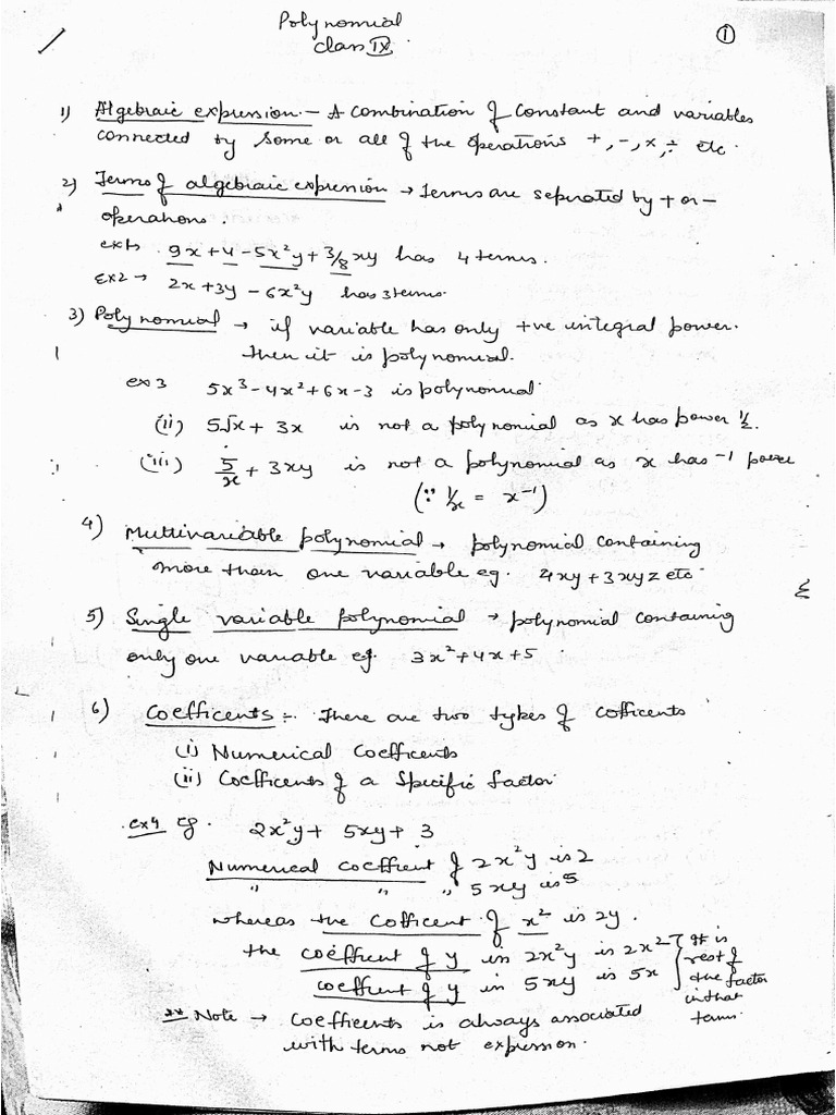 Polynomial Master Sheet | PDF