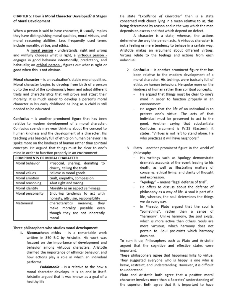 ETHICS Ch5 | PDF | Virtue | Morality