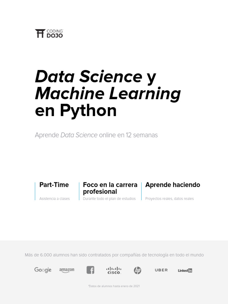 Coding Dojo, Malla Bootcamp Online Data Science, Modalidad Part-time | PDF | Aprendizaje ...