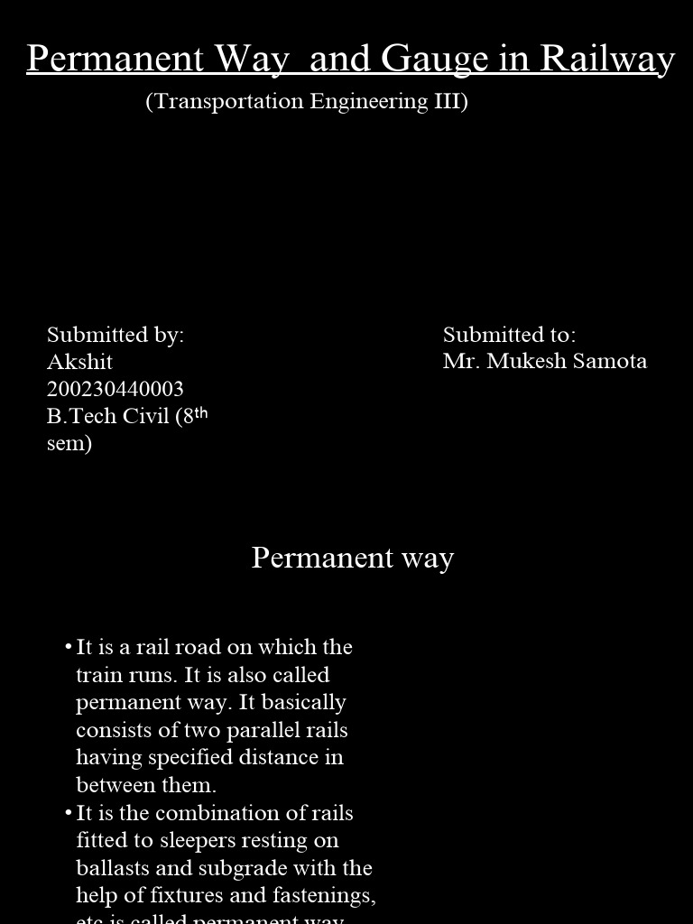 Permanent Way and Gauge | Download Free PDF | Track Gauge | Rail Transport